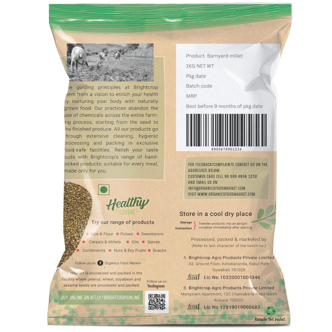 Barnyard Millet (1KG Pack) – Brightcrop Agro